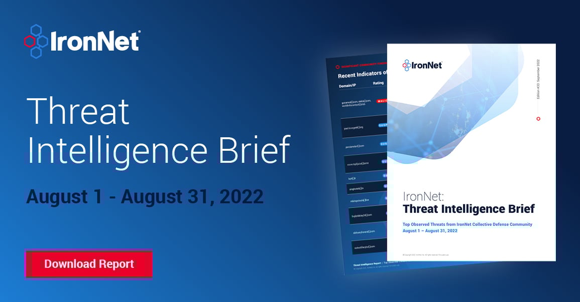 IronNet's September Threat Intelligence Brief 2022