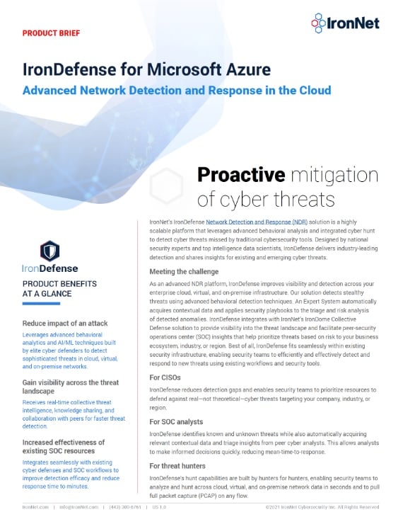 IronDefense for Microsoft Azure