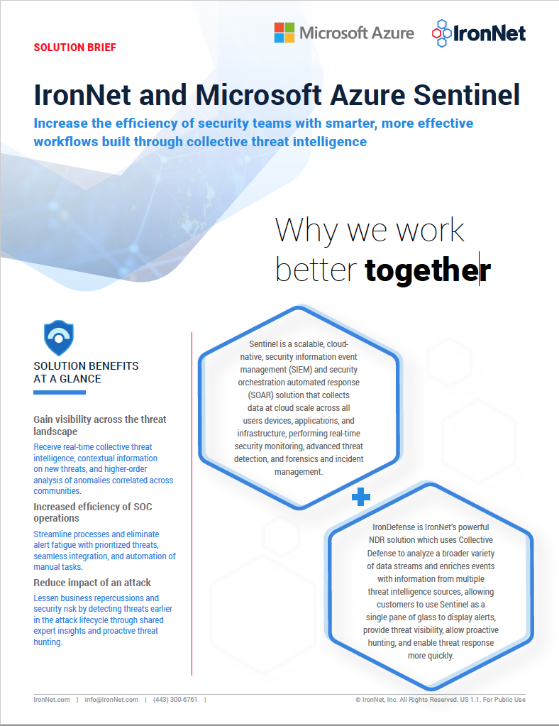 IronNet and Microsoft Azure Sentinel